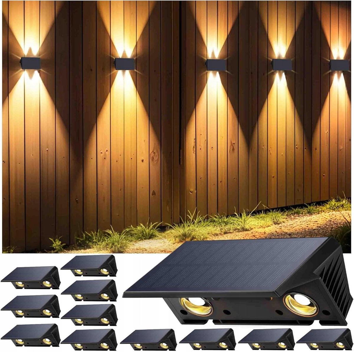 Solarne lampy ogrodowe IIRARA – zestaw 12 szt., IP67, ciepła biała ...