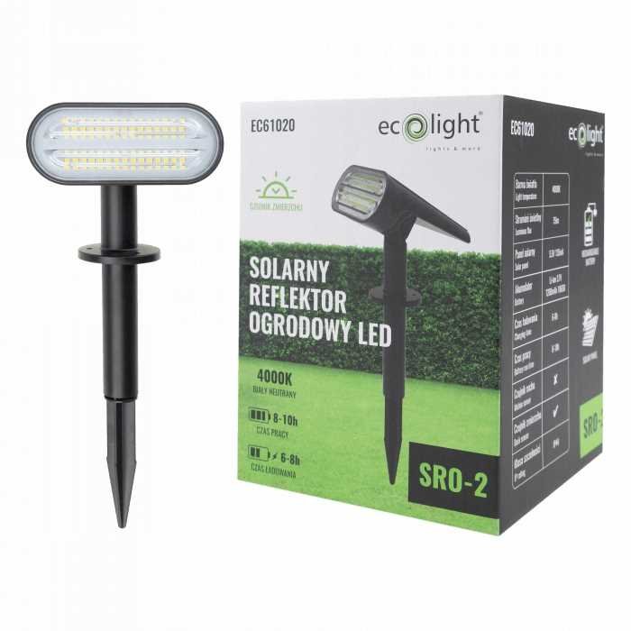 SOLARNY REFLEKTOR OGRODOWY LAMPA OGRODOWA LED SRO-2 4000K IP44 SOLAR 29 ...
