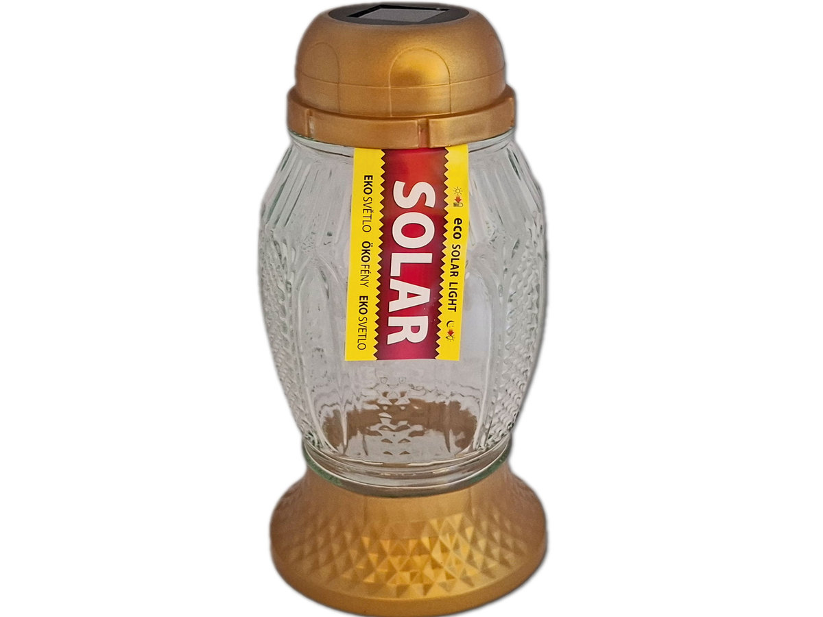 Solarny Solar Znicz Znicze Lampion Na Grób 5560 Złoto - ILUMINI | Sklep ...