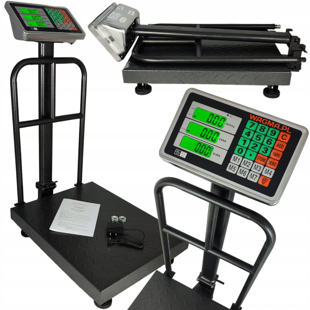SOLIDNA WAGA 150 kg 40x30 Elektroniczna Magazynowa Platformowa Towarowa ...