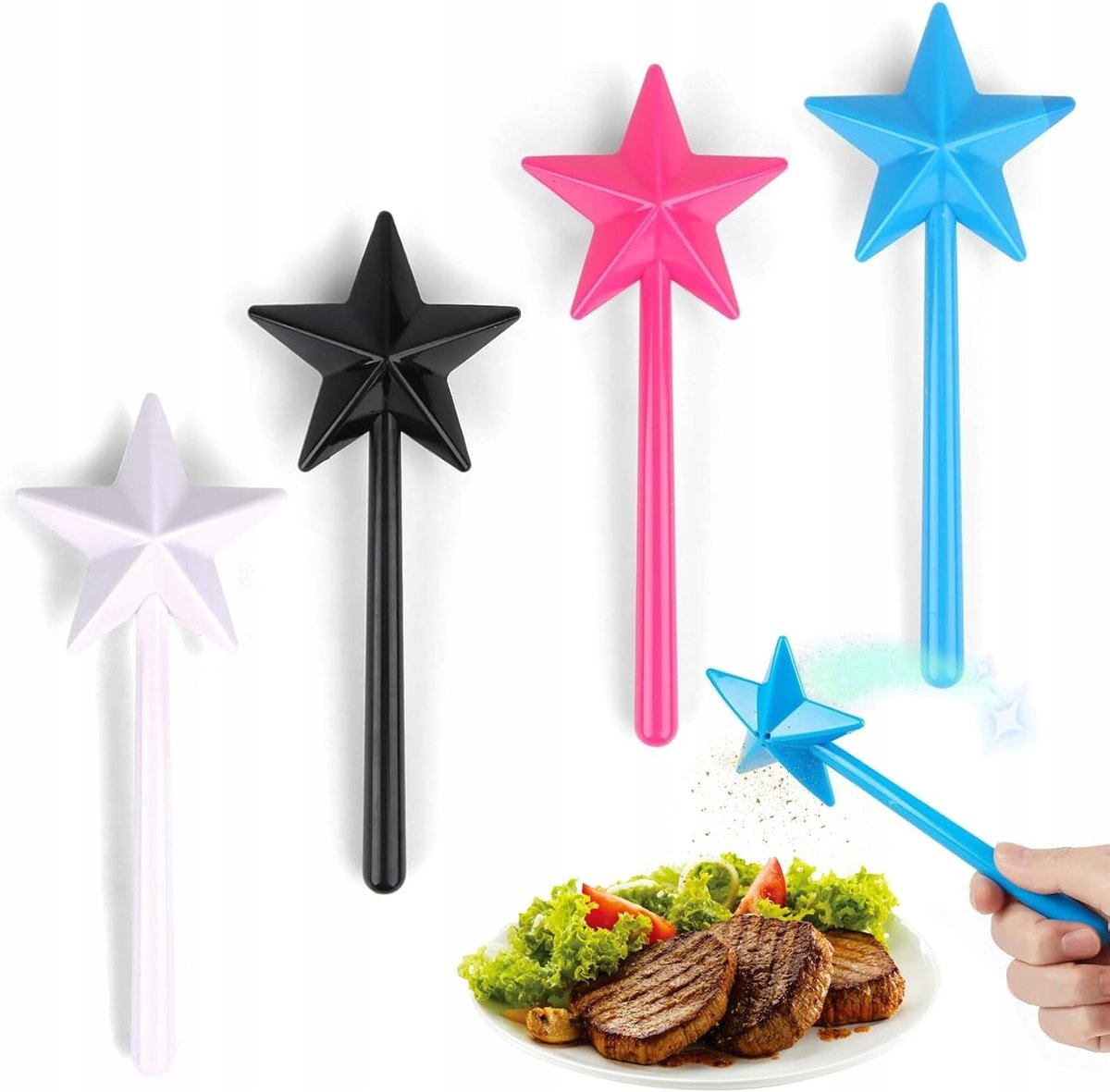 SOLNICZKA PIEPRZNICZKA MAGICZNA RÓŻDŻKA X4 MAGICZNE RÓŻDŻKI 4 PIEPRZ ...
