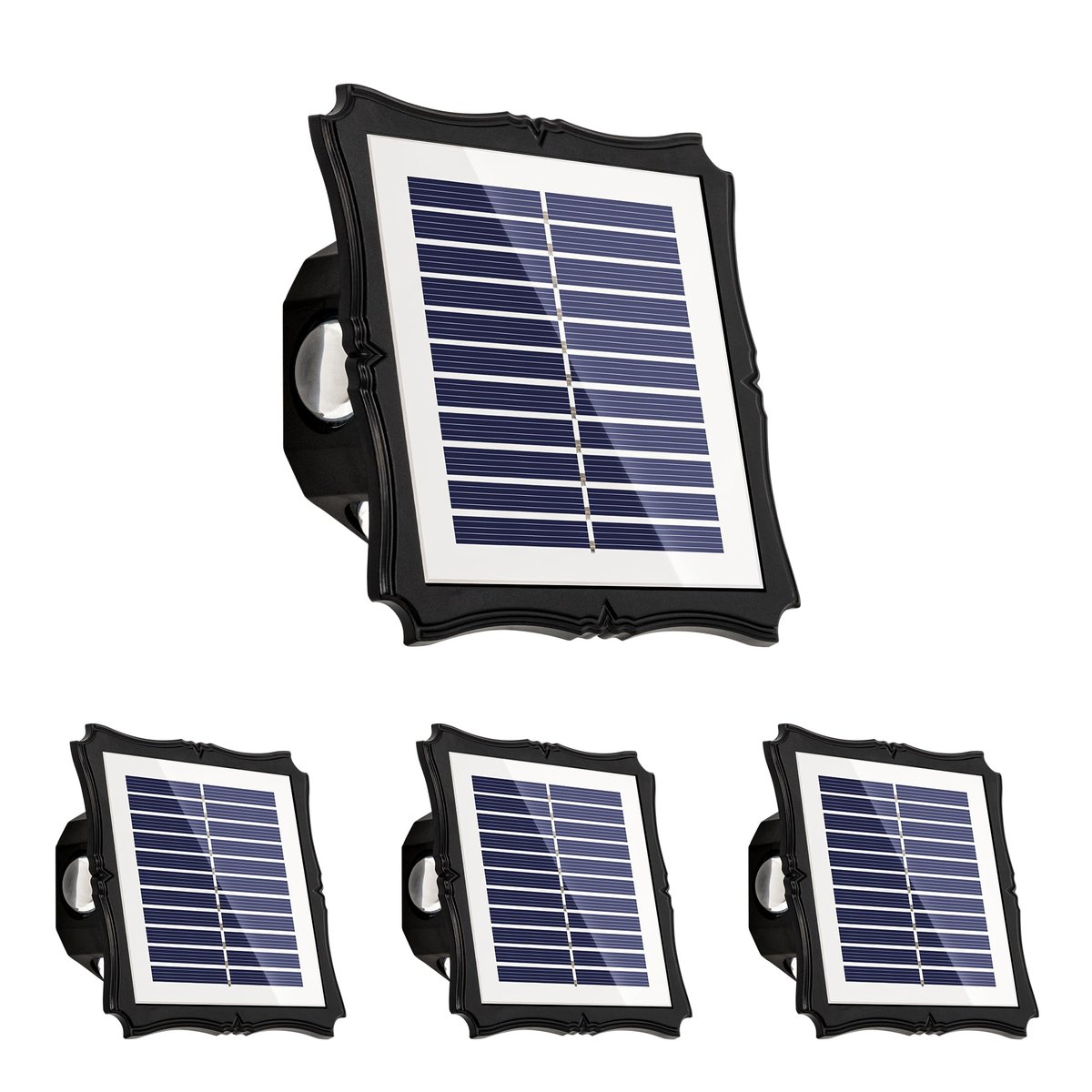Solpex Solarne Lampy Ścienne LED 3 Tryby Zewnętrzne Ogrodowe 4 Sztuki ...