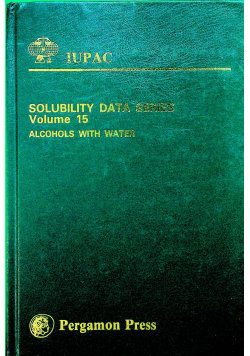 Solubility data series volume 15 - Pergamon Press | Książka w Empik