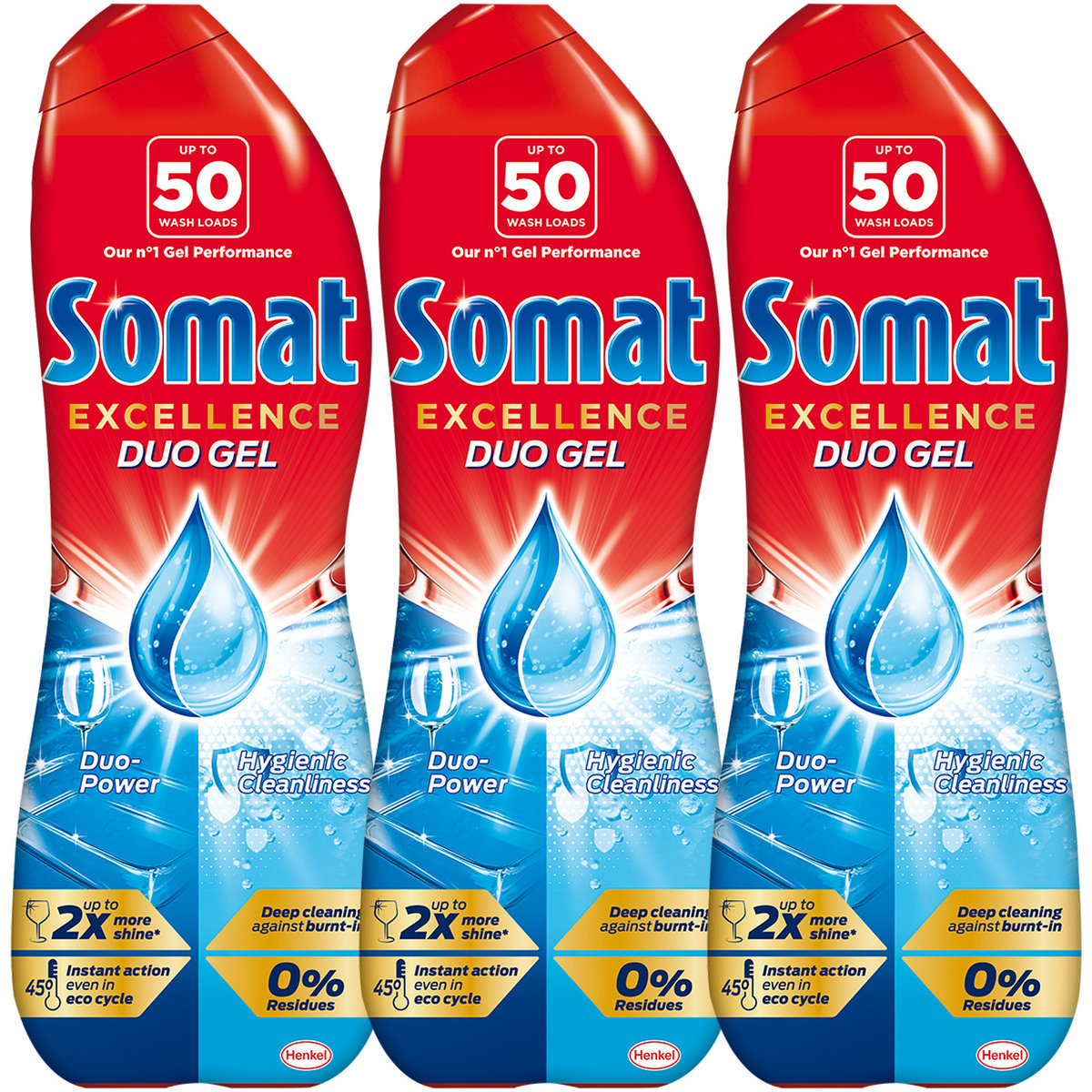 Somat Excellence Hygienic Żel do Zmywarki 150 Cykli 3 x 900ml - Somat ...