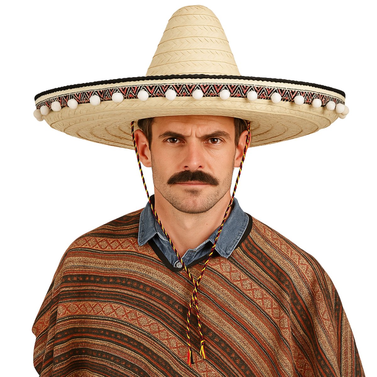 Sombrero Meksykanina Meksykanin Strój Meksykański Kapelusz Słomkowy 56 ...
