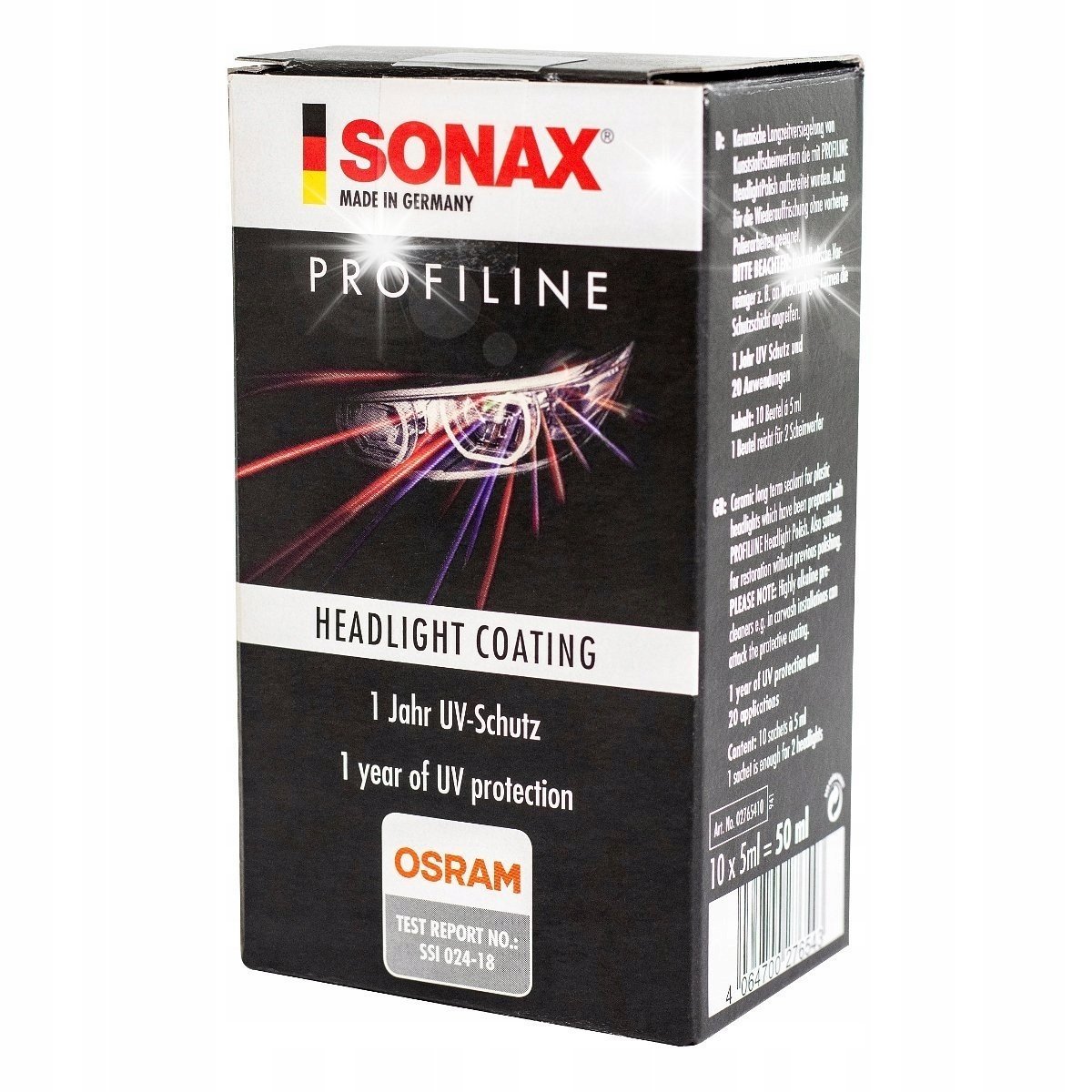 SONAX PROFILINE HEADLIGHT COATING 50ml ceramiczne zabezpieczenie ...
