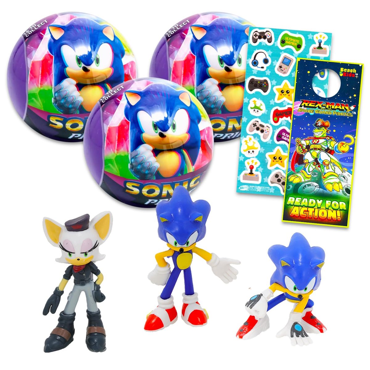 Sonic the Hedgehog Blind Ball Party Favors - Pakiet z 3 Sonic the ...