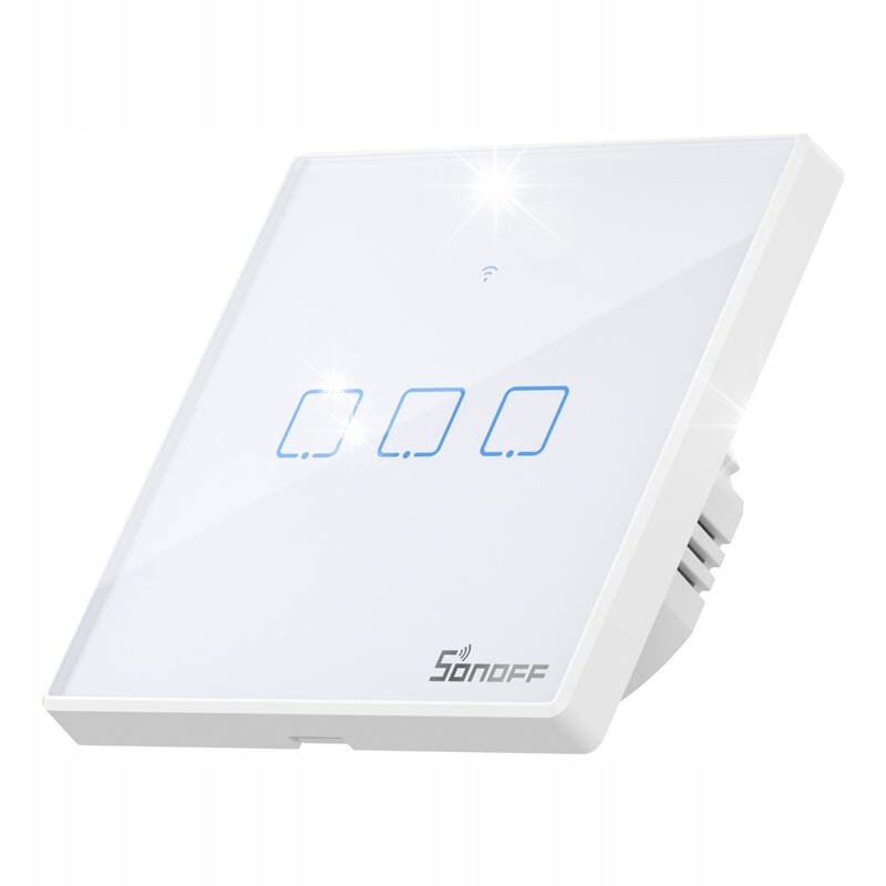SONOFF T2 EU TXD DOTYKOWY WŁĄCZNIK ŚWIATŁA WIFI + RF 433 3-KANAŁOWY ...