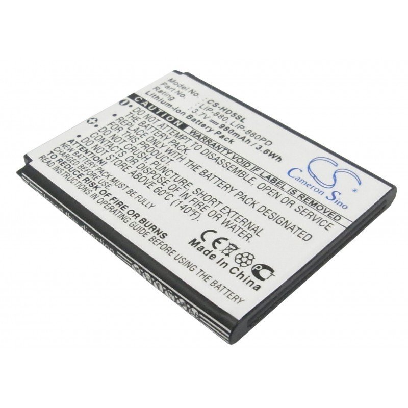 Sony NW-HD5 / LIP-880 980mAh 3.62Wh Li-Ion 3.7V (Cameron Sino ...