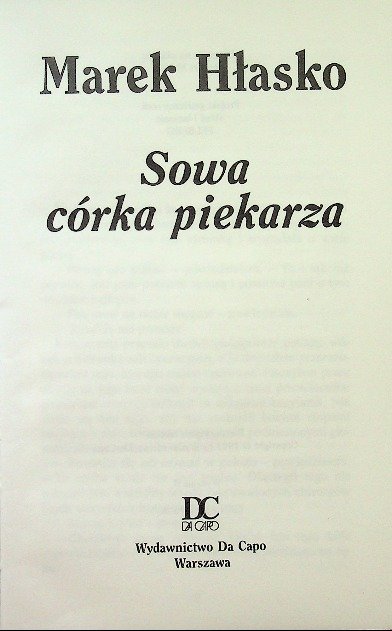 Sowa córka piekarza - W opisie | Książka w Empik