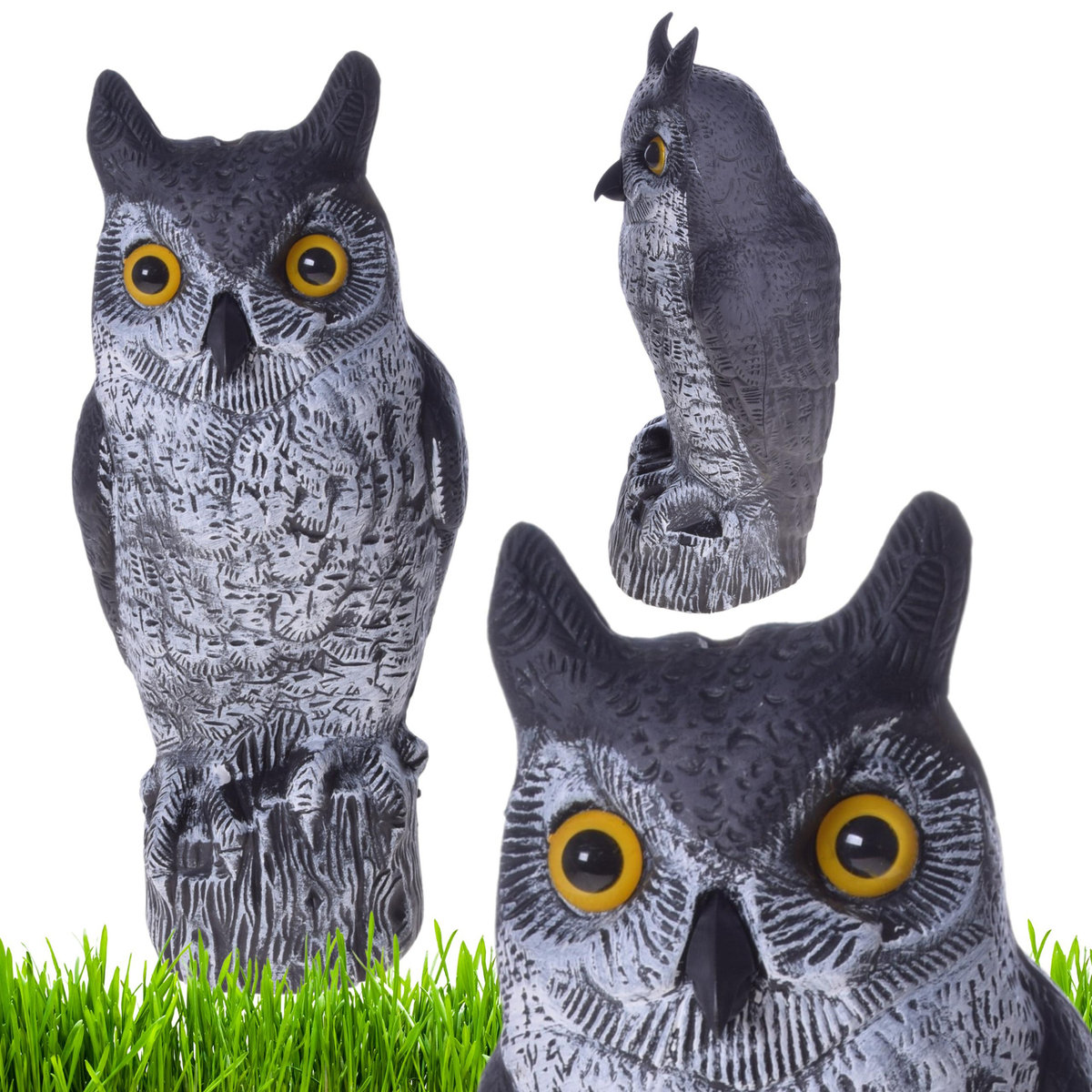 SOWA NA PNIU SÓWKA FIGURKA DEKORACYJNA DEKORACJE DO OGRODU - Diabolo ...