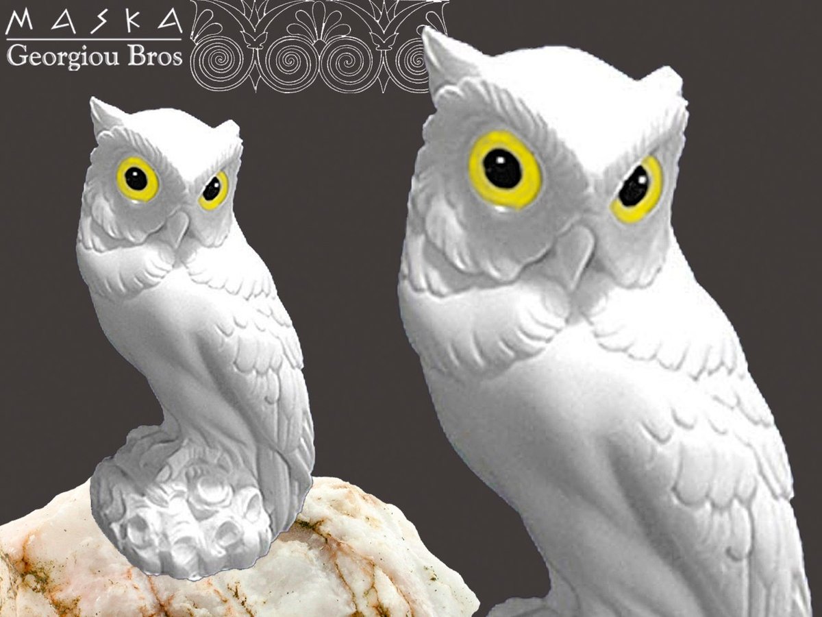 Sowa - symbol Ateny -alabaster grecki/MASKA - MASKA | Sklep EMPIK.COM