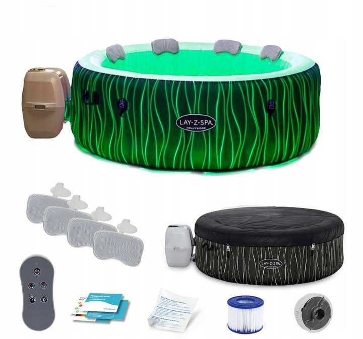 SPA ogrodowe Bestway 60059 Lay-Z Hollywood 6 osobowe 196cm LED ...