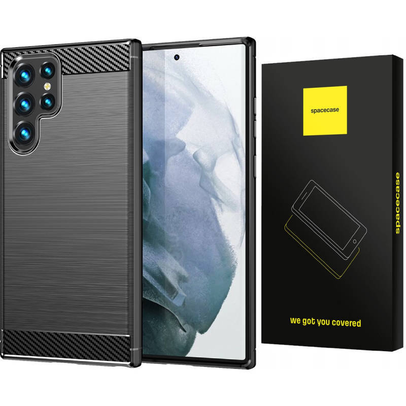 Spacecase Carbon Galaxy S22 Ultra Czarny - Spacecase | Sklep EMPIK.COM