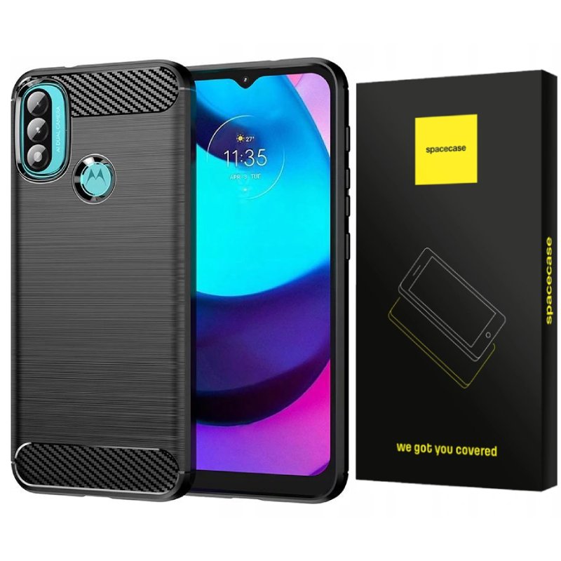 Spacecase Carbon Moto E20 / E40 Czarny - Spacecase | Sklep EMPIK.COM