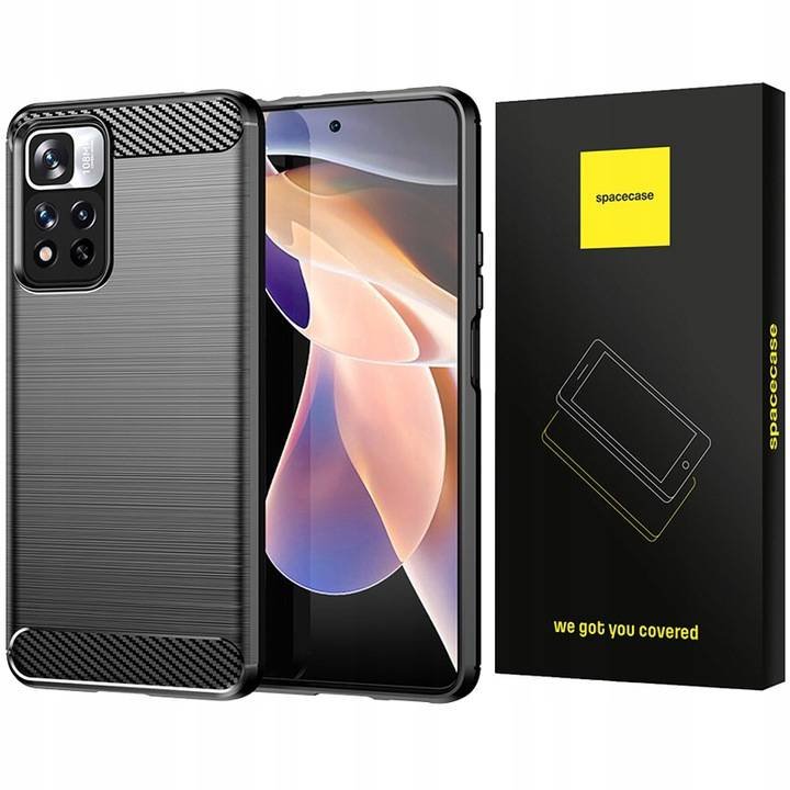 Spacecase Carbon Redmi Note 11 Pro+ Czarny - Spacecase | Sklep EMPIK.COM