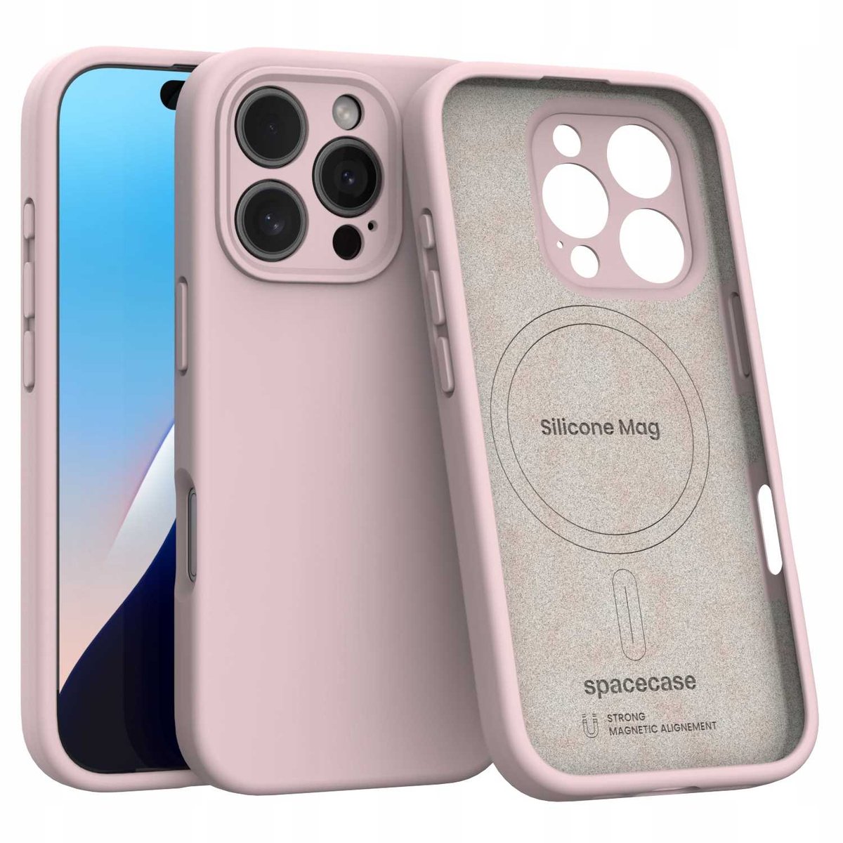 Spacecase Silicone Mag iPhone 16 Pro baby pink - Spacecase | Sklep ...