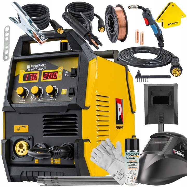 SPAWARKA INWERTEROWA MIGOMAT MIG MAG MMA TIG LIFT 200A PÓŁAUTOMAT ZESTAW - Powermat | Sklep ...