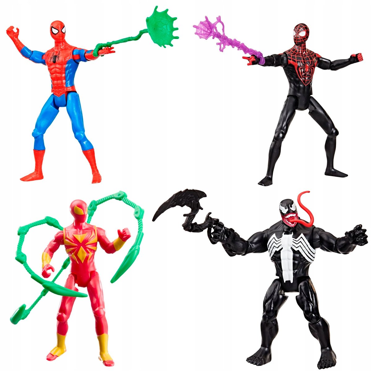 SPIDER-MAN Marvel VenomVersus Epic World of Action, Miles Morales, Iron ...
