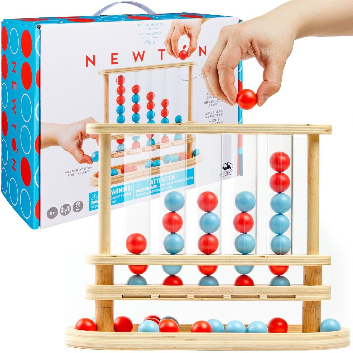 Spin Gra Newton 5 w rzędzie Marbles Brain Workshop, gra planszowa, Spin ...