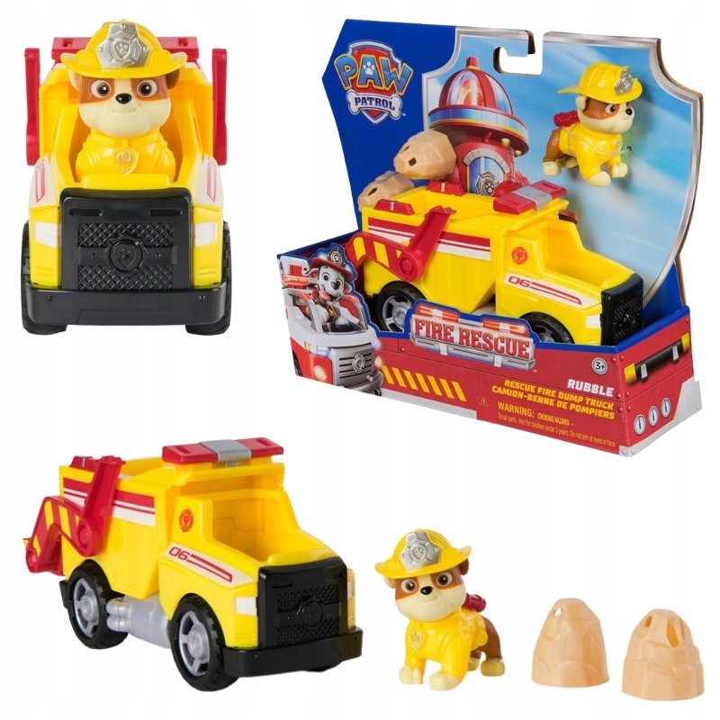Spin Master Psi Patrol Pies Rubble Zestaw Figurka + Pojazd Tematyczny ...