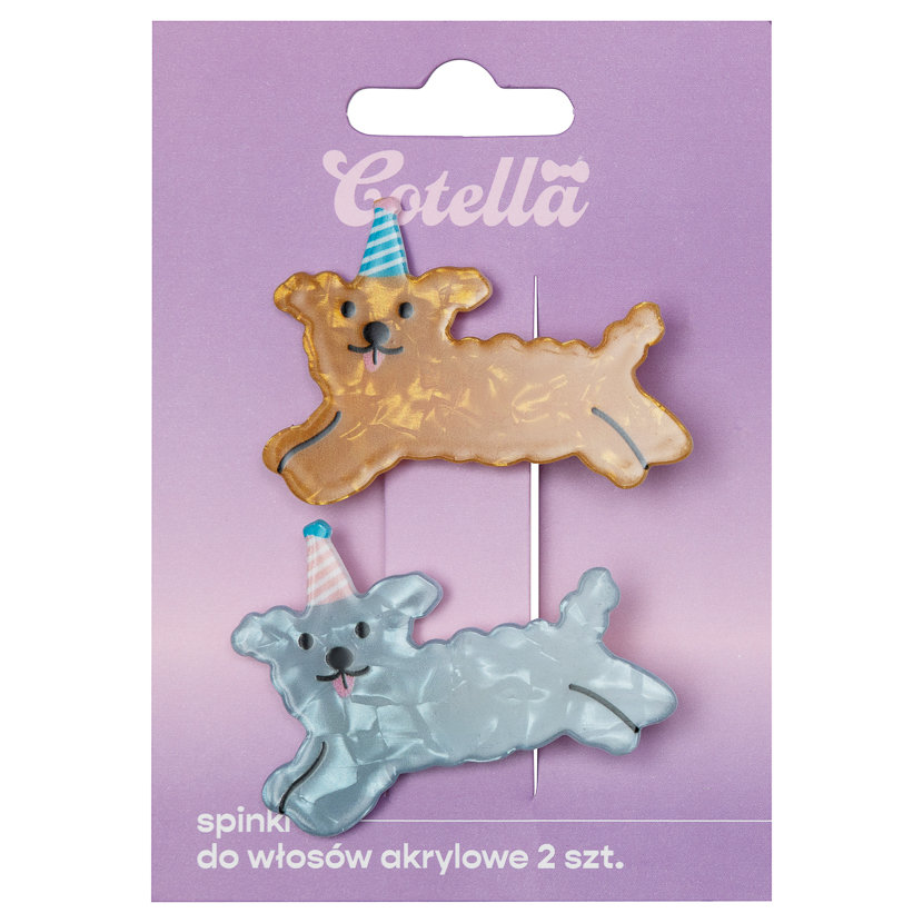 Spinki do włosów, Cotella, Happy Puppies, 2 szt. | Sklep EMPIK.COM