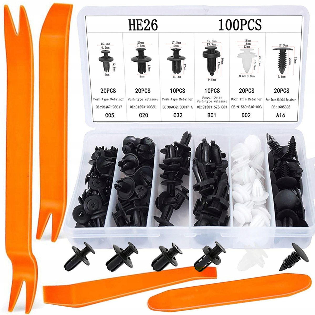 Spinki Kołki Klipsy SAMOCHODOWE Do Auta Tapicerki CPPS-104 - LOGIT ...