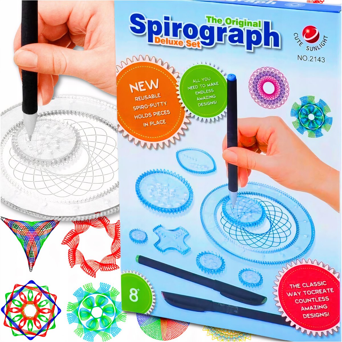 Spirograf kreatywny zestaw do rysowania wzorów zabawka edukacyjna ...