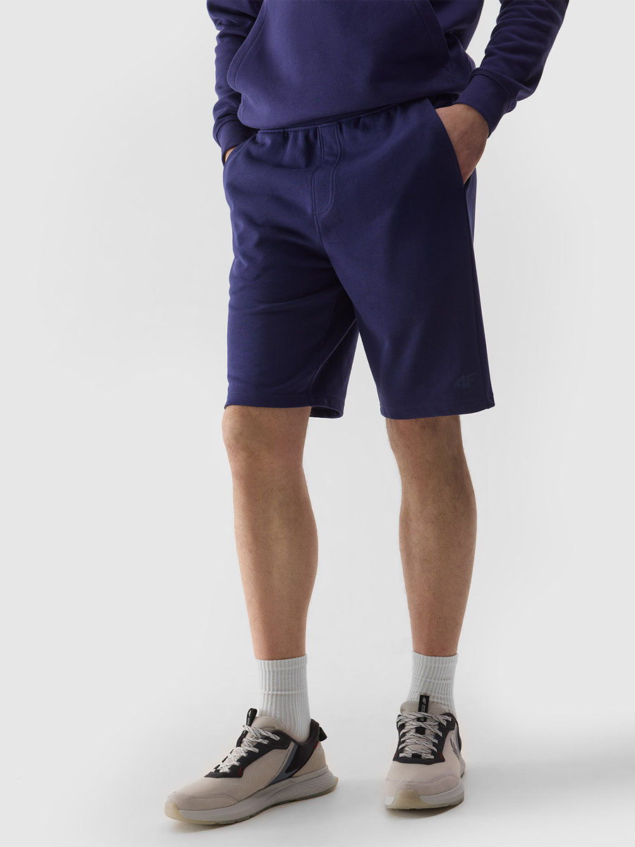 Spodenki dresowe krótkie męskie 4F 4FWSS24TSHOM284-31S Granatowy - 4F | Moda Sklep EMPIK.COM