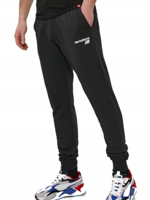 SPODNIE dresowe czarne NEW BALANCE MP03904BK dresy L - New Balance ...