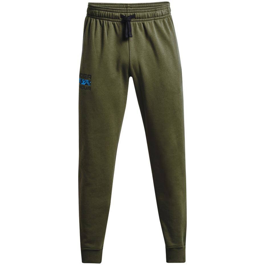 Spodnie męskie Under Armour Rival Flc Signature khaki 1366366 390-M ...