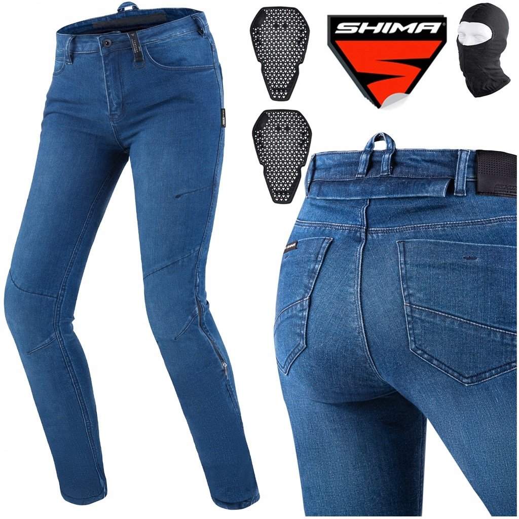 Spodnie Motocyklowe | Shima Metro Lady Blue | Damskie Jeansy 26/32 ...