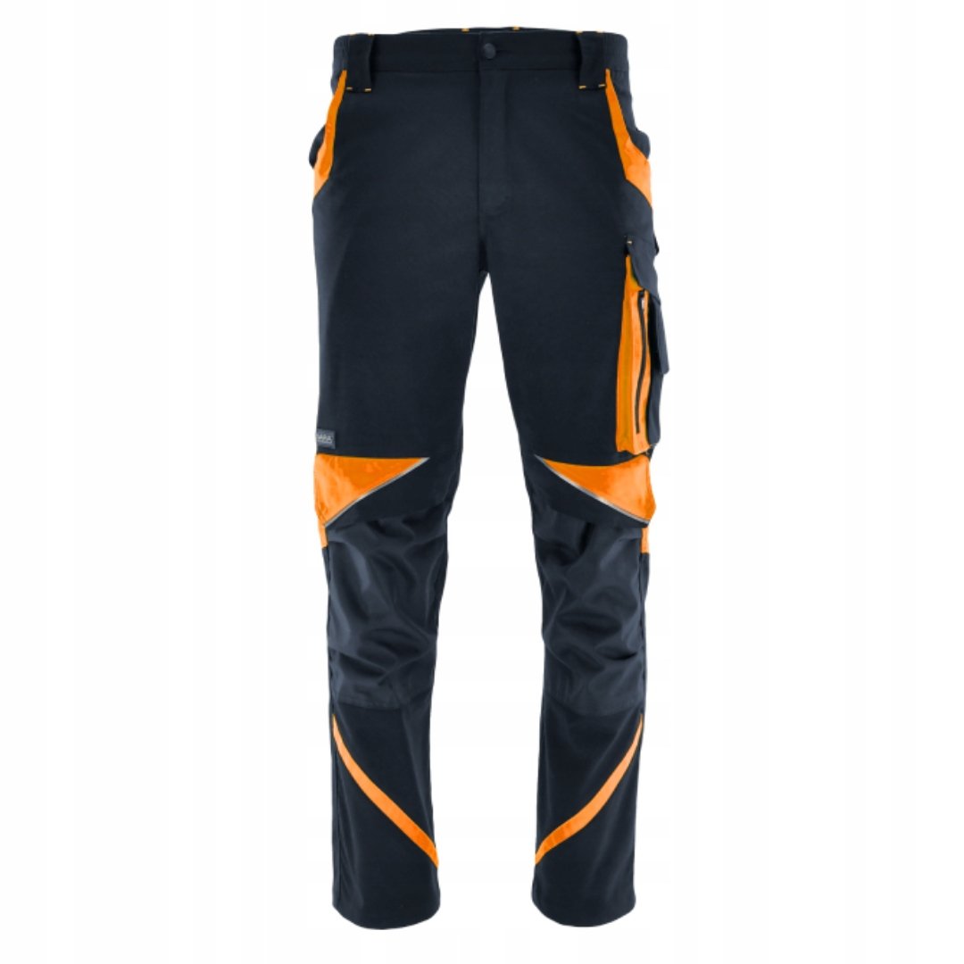 Spodnie robocze MĘSKIE monterskie mocne elastyczne odblaski NEOFLEX ...