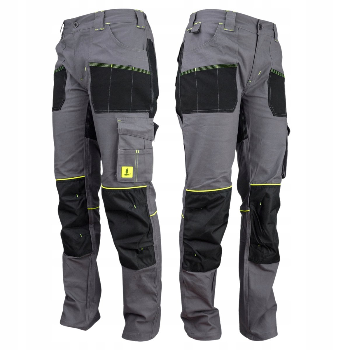 Spodnie robocze męskie ochronne ELASTYCZNE PRZEWIEWNE URGENT BAWEŁNA r ...