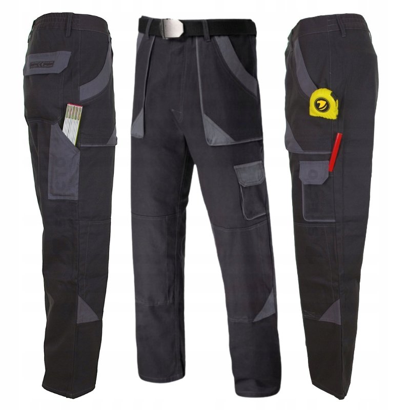 SPODNIE ROBOCZE męskie ochronne Przewiewne Oddychające 100% BAWEŁNA BHP ...