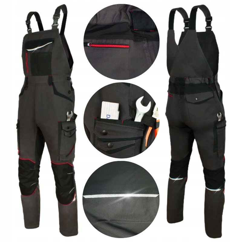 Spodnie robocze Ogrodniczki męskie ochronne Elastyczne Rozciągliwe ...