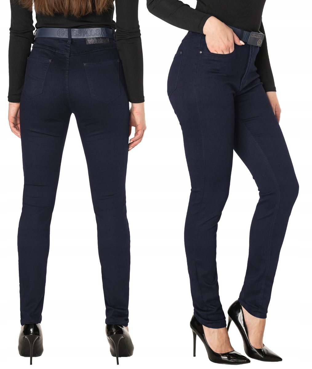 Spodnie Rurki Damskie Bawełniane + Pasek 2078 W31 - Inna marka | Moda ...