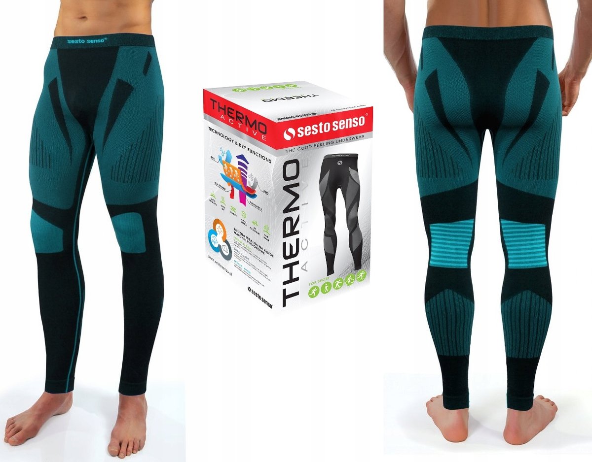 Spodnie termiczne męskie Thermo active oddychające bezszwowe Sesto Senso M - Sesto Senso | Sport ...