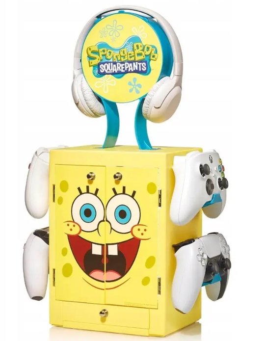 spongebob ps5 xbox nintendo logo stojak podstawka 4 pady gry headset ...