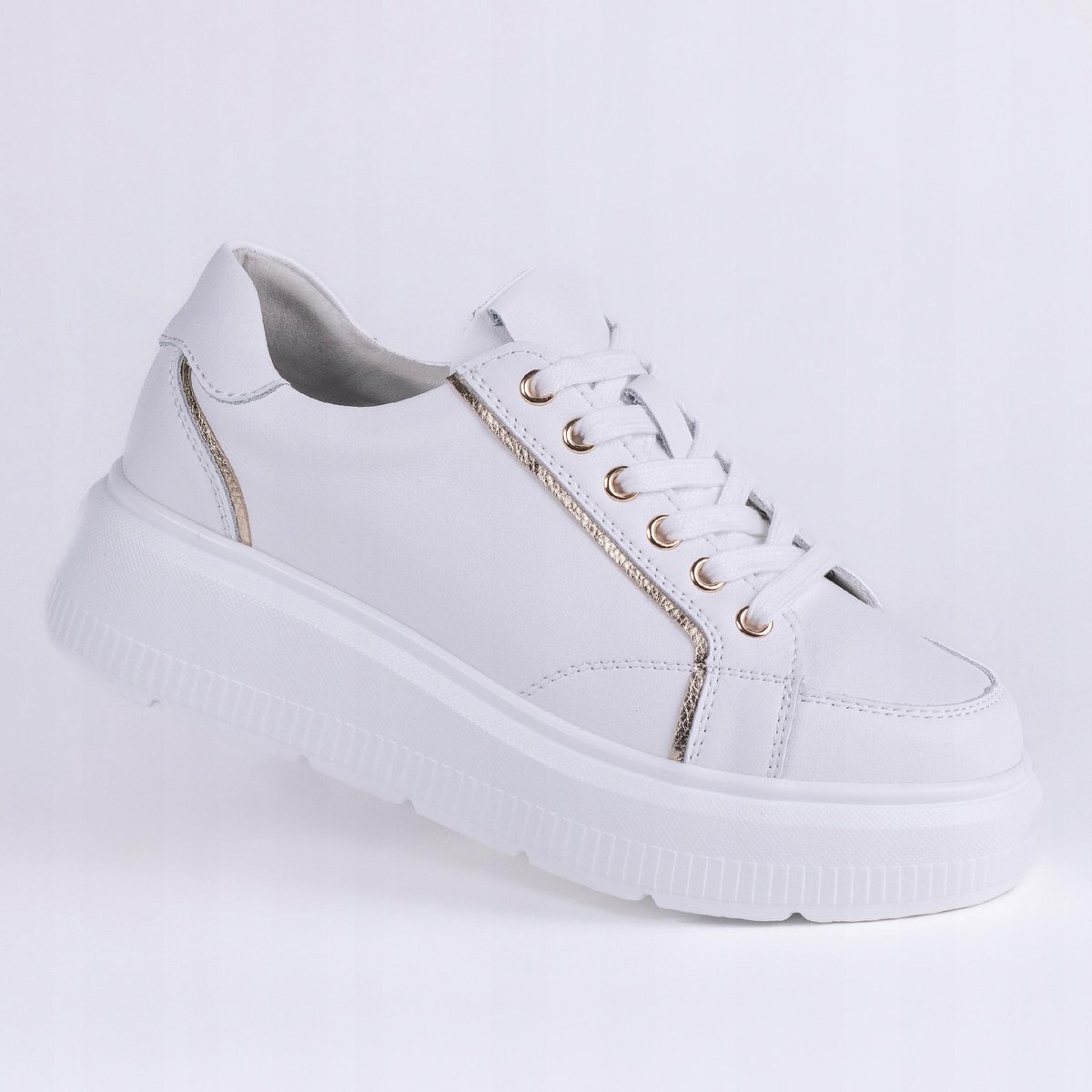 Sportowe damskie buty GOODIN GD-XF-202 skóra naturalna klasyk złote ...