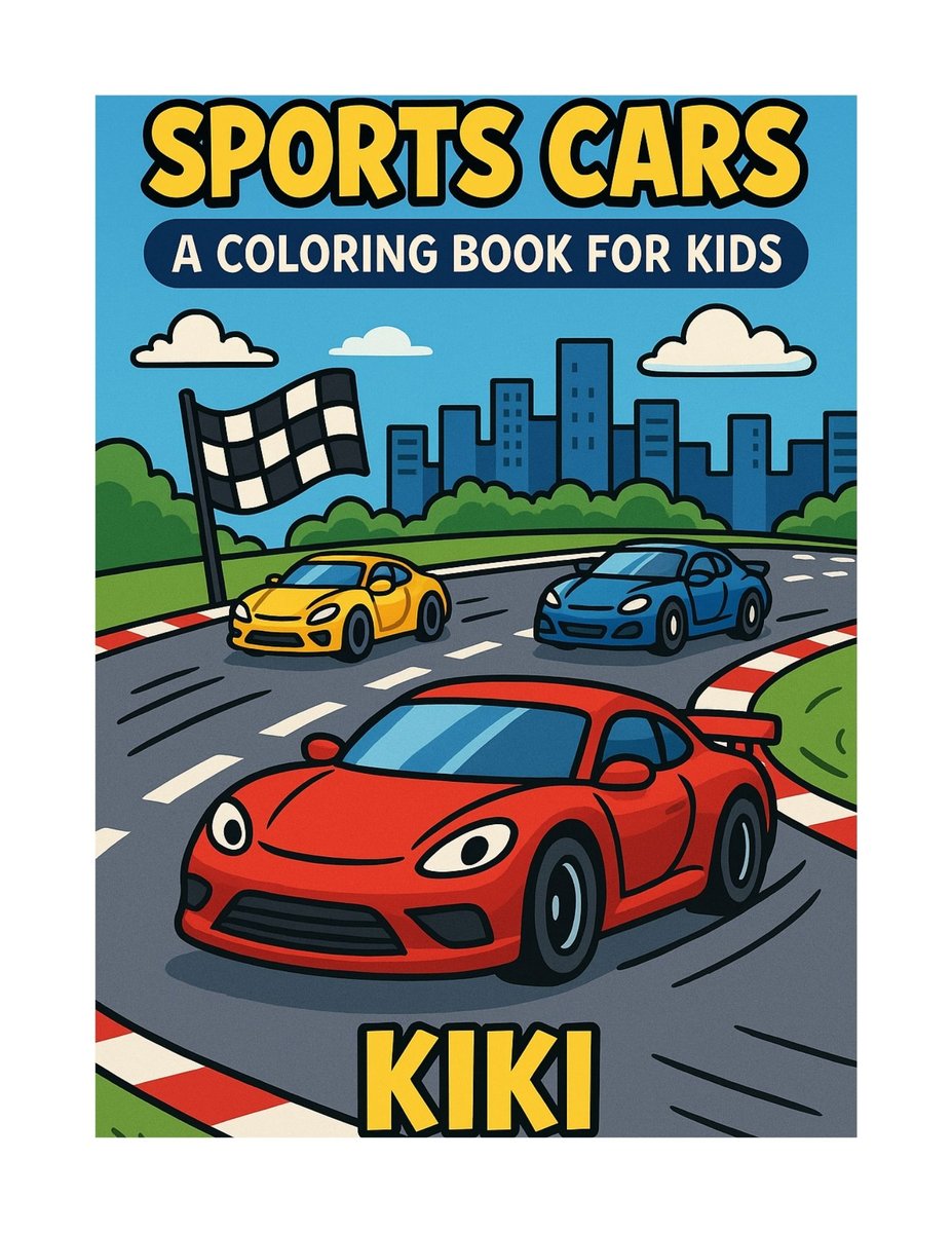 Sports cars. A coloring book for kids - Garbazik Angela | Sklep EMPIK.COM