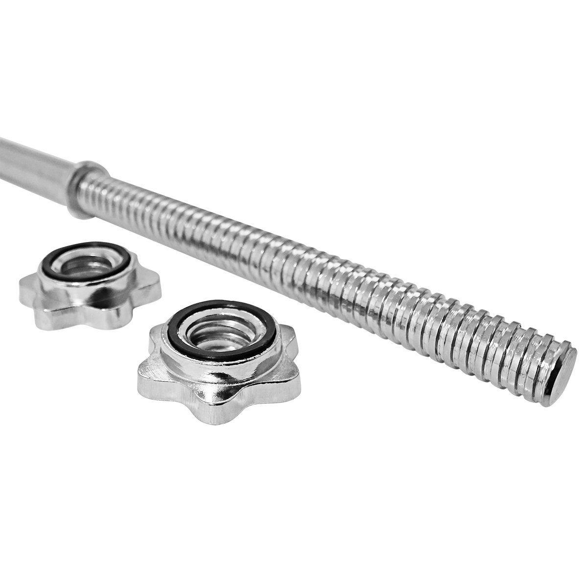 Sportvida, Gryf Prosty Gwintowany z Zaciskami - 150 cm - SportVida | Sport Sklep EMPIK.COM