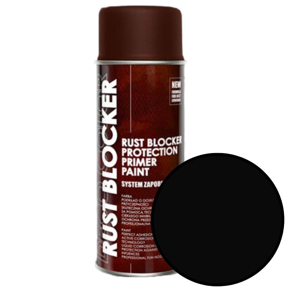 Spray 400ml RAL 9005 czarny 4w1 na rdzę Rust Blocker Deco Color 18800 ...