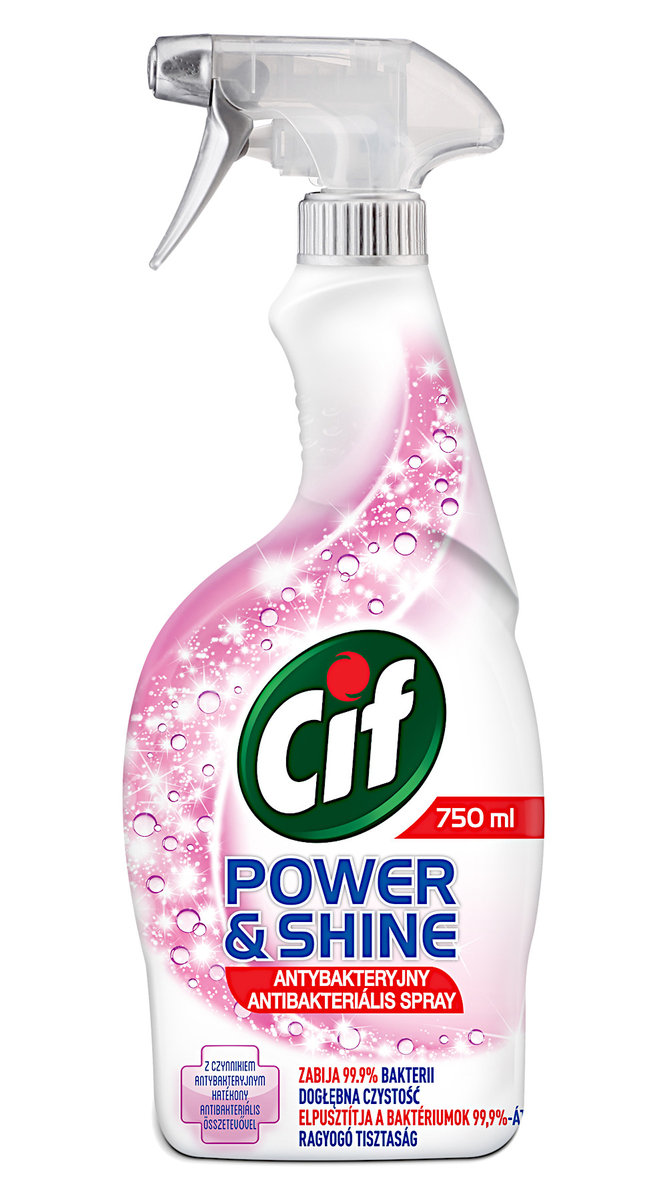 Spray do czyszczenia antybakteryjny CIF, Power Shine, 750 ml - CIF ...