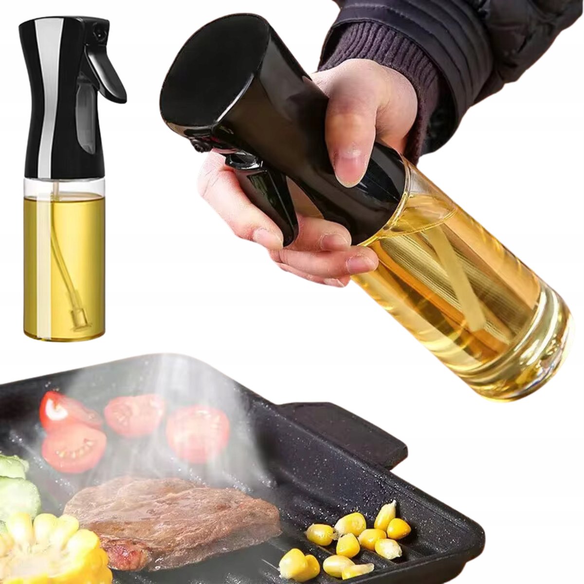 SPRAY DO OLEJU OLIWY OCTU SPRYSKIWACZ PATELNI SAŁATEK FIT SMAŻENIE 300 ...