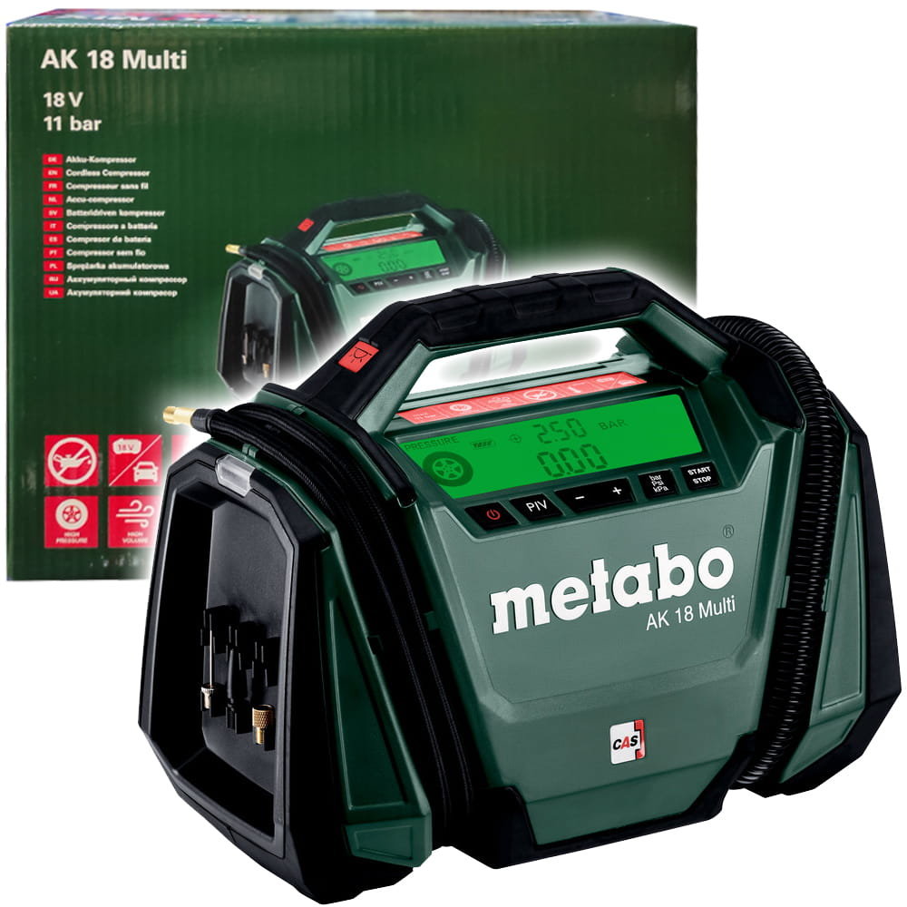 Sprężarka wielofunkcyjna Metabo AK 18 MULTI 600794850 z akcesoriami ...