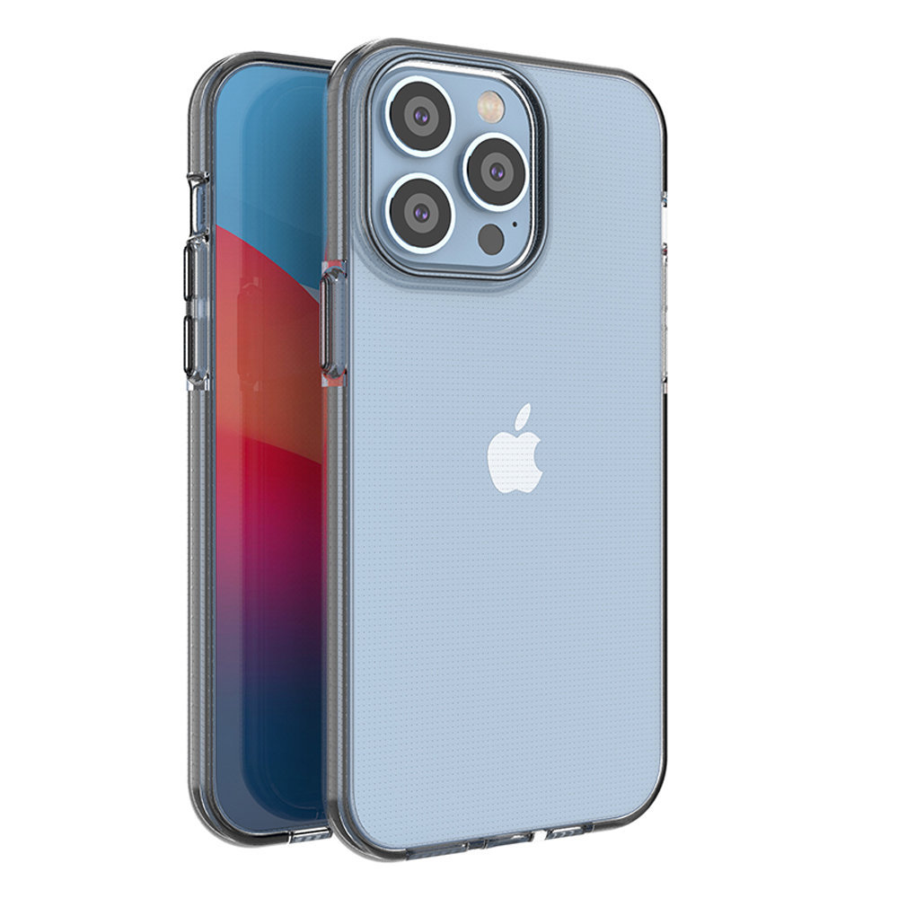 Spring Case Etui Iphone 14 Pro Max Silikonowy Pokrowiec Z Ramką Czarne ...