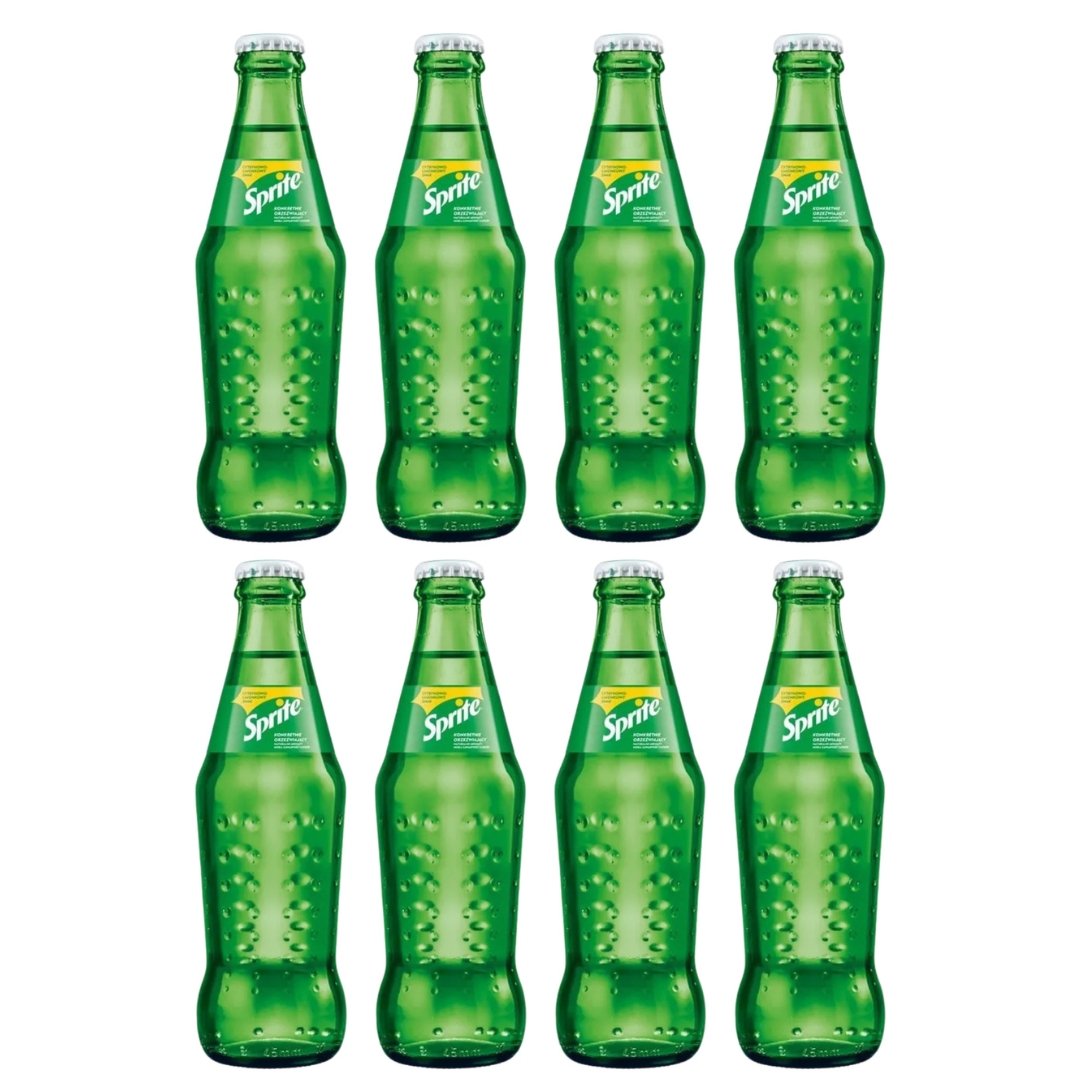 Sprite napój gazowany 8x250ml w szklanych butelkach – elegancki i ...