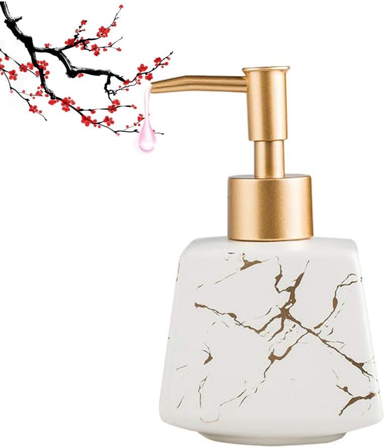 Square Soap Dispenser -Ceramic Liquid Soap Pump-Hand Bottles Refillable ...
