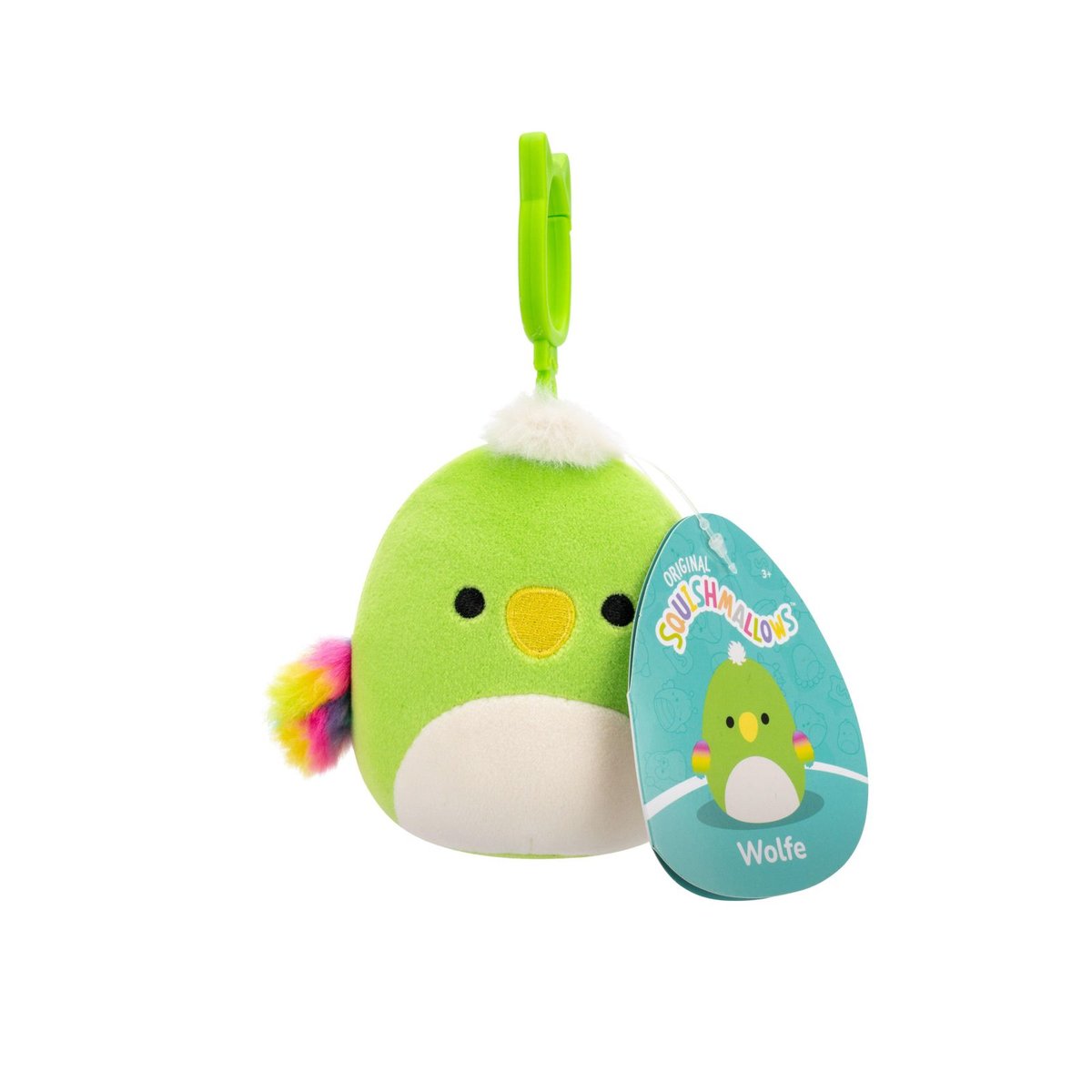 Squishmallows - 9 Cm P22 Clip On - Wolfe Green Parrot - JAZWARES ...